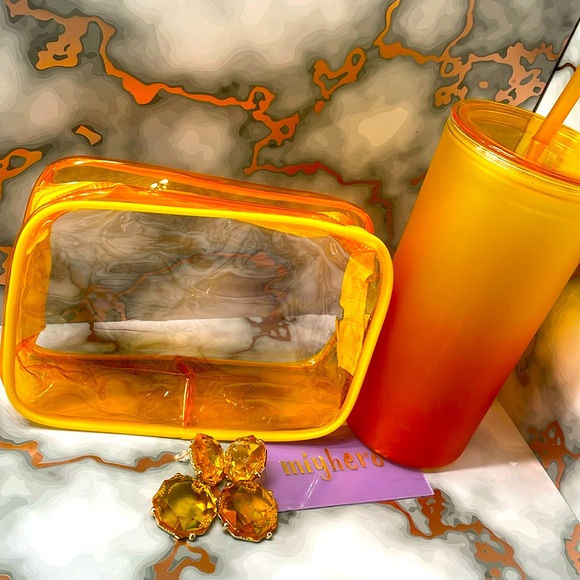 Accessories | 3pc Golden Sunrise Bundle With Acrylic Ombre Tumbler ...